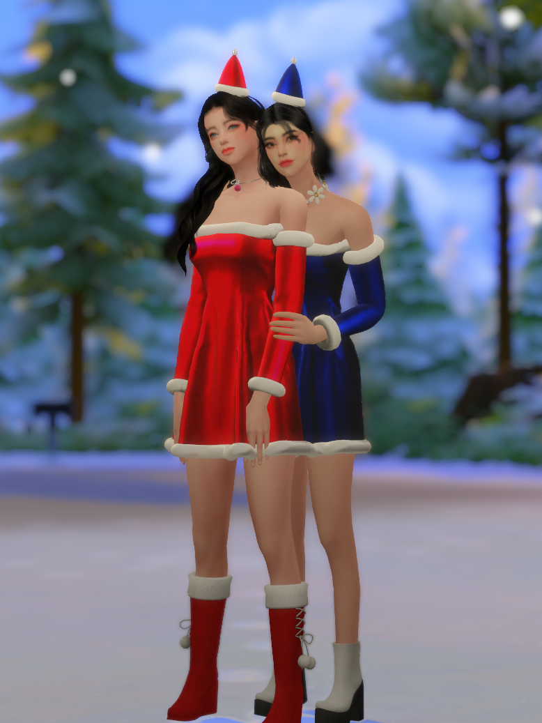 Christmas Santa Girl Costume - The Sims 4 Create a Sim - CurseForge