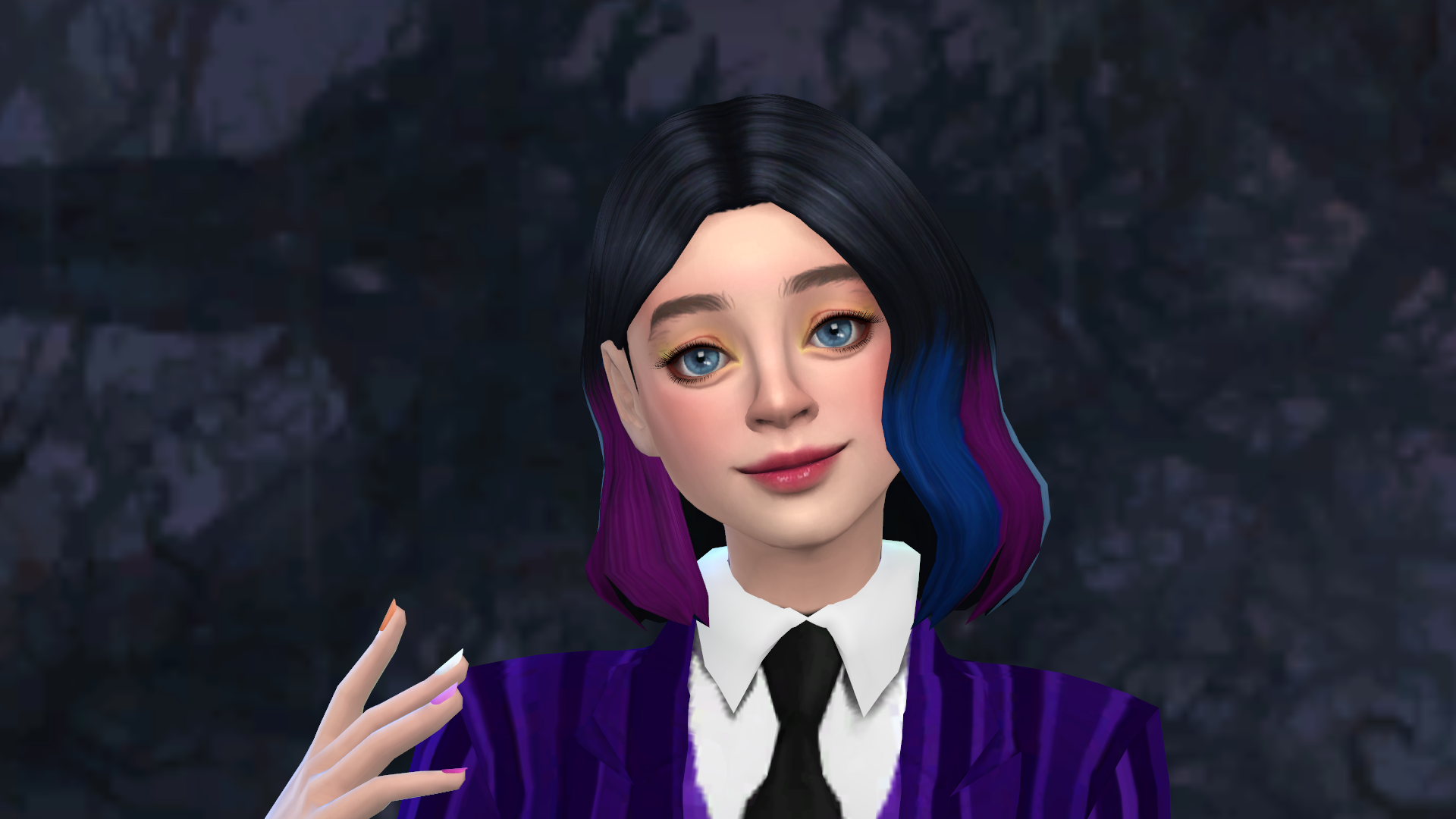 Enid hairstyle by Jochi - The Sims 4 Create a Sim - CurseForge
