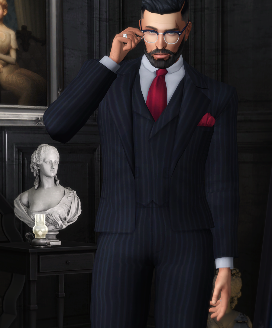 Suit with Stripe - Victoria Suit Set (Male) - The Sims 4 Create a Sim ...