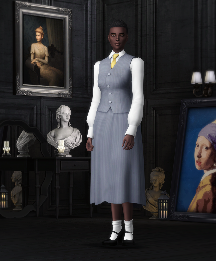 Suit with Stripe - Elliette Suit Set - The Sims 4 Create a Sim - CurseForge