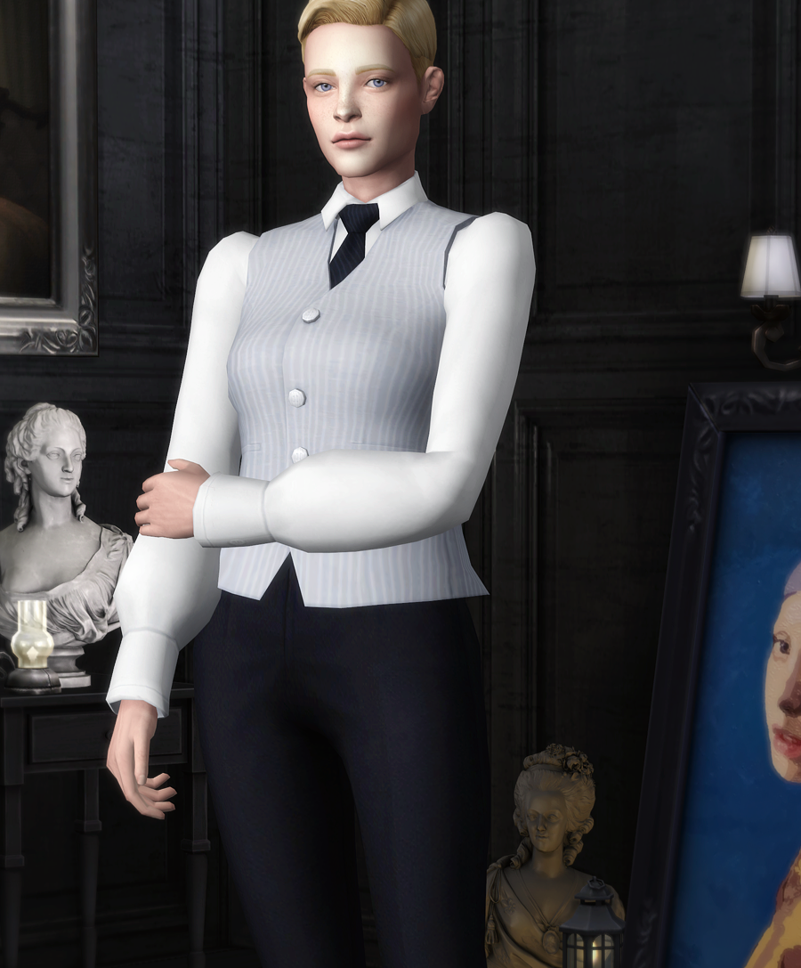 Suit with Stripe - Elliette Suit Set - The Sims 4 Create a Sim - CurseForge