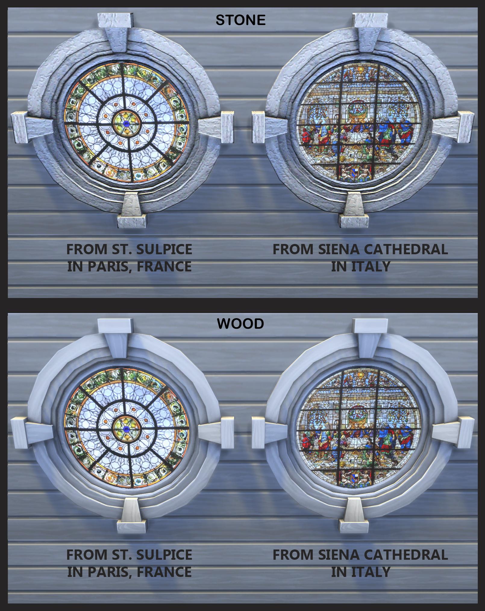 Religion Based Stained Glass Windows - The Sims 4 Build / Buy - CurseForge