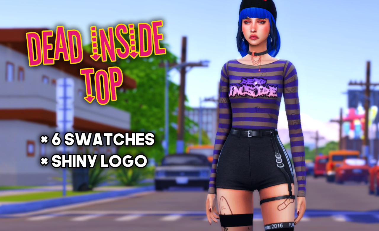 Dead Inside Mesh Top - The Sims 4 Create a Sim - CurseForge