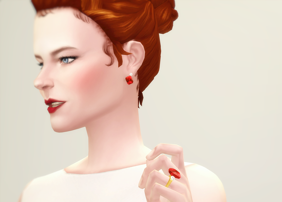 M Jewerly - V (Earring & Necklace Set) - The Sims 4 Create a Sim ...