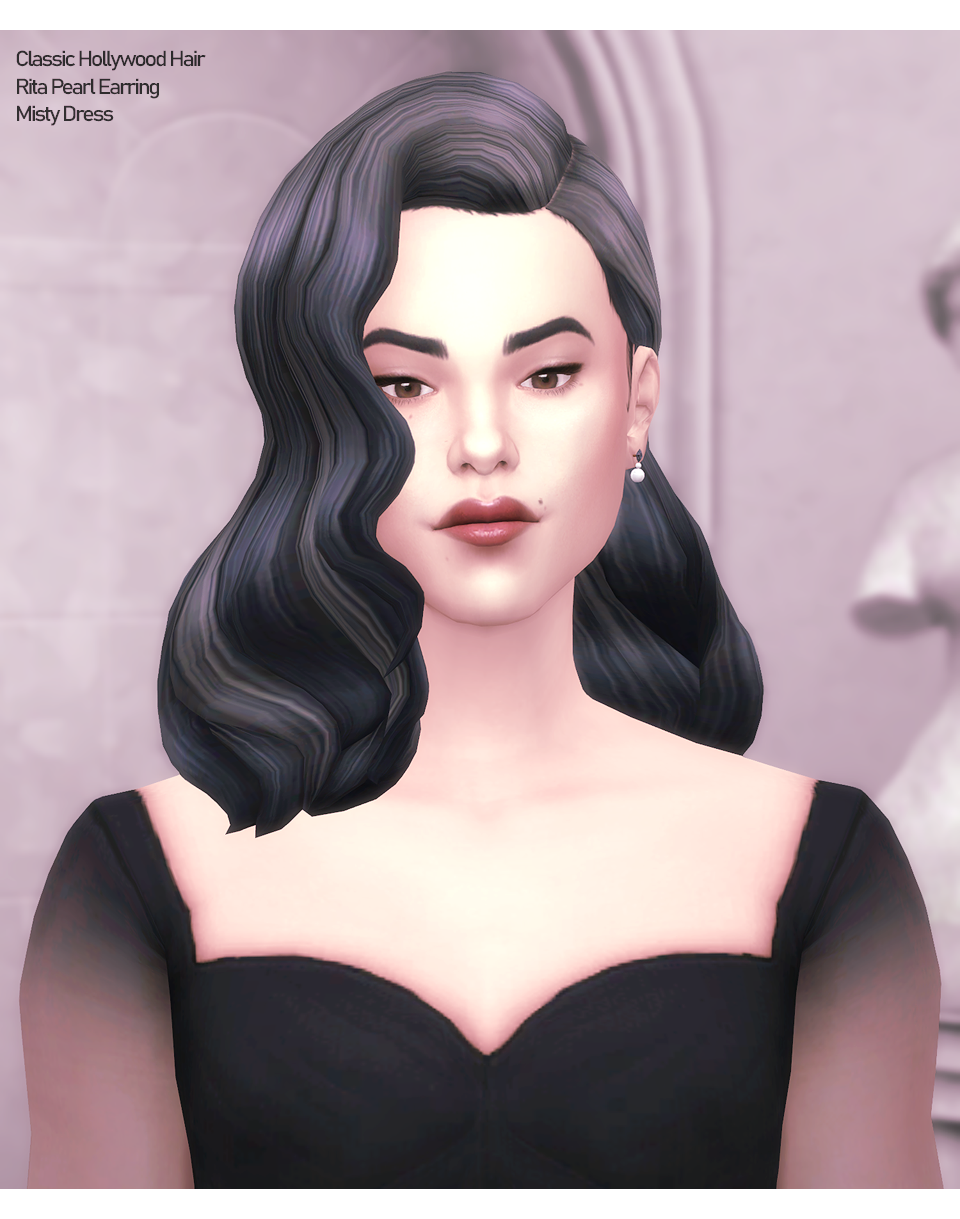 Classic Hollywood Hair - Rusty x Sentate Collaboration - The Sims 4 ...