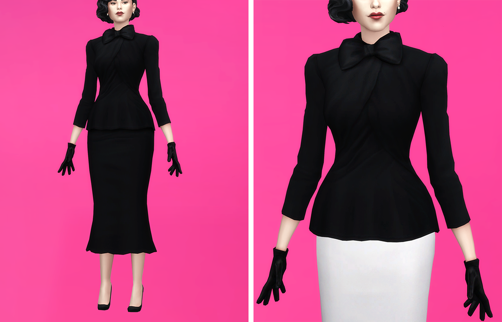 Tie Ribbon Two-Piece & Blouse Set - Rusty x Sentate Collaboration - The ...