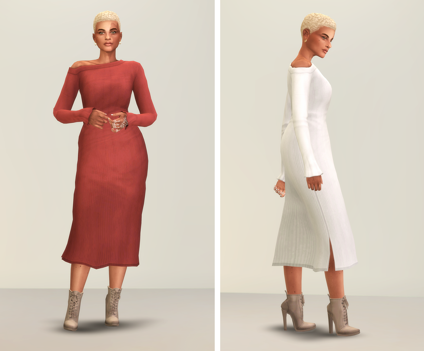 Le' 3 - Knit Dress & Sweater Set - The Sims 4 Create a Sim - CurseForge