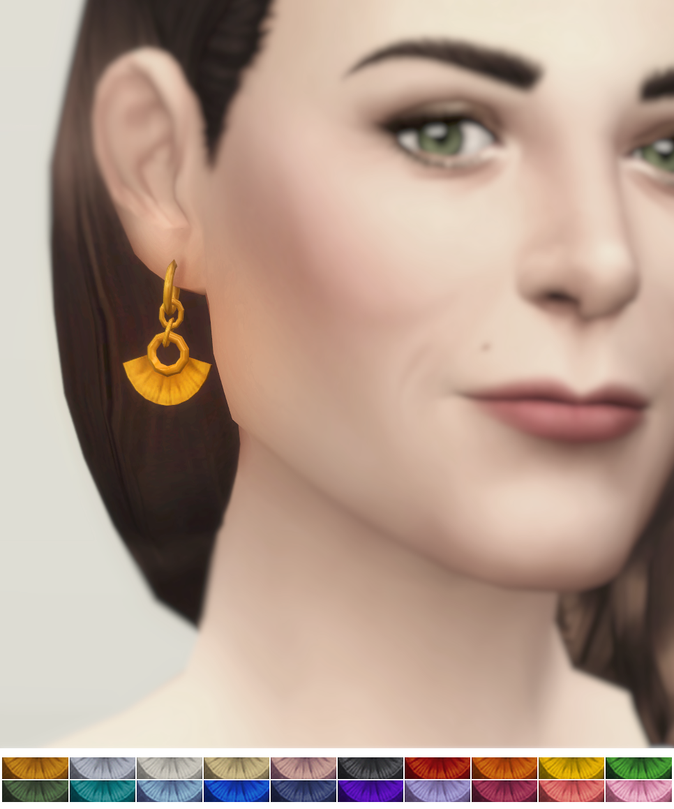 Download Vintage Fan Earring - The Sims 4 Mods - CurseForge