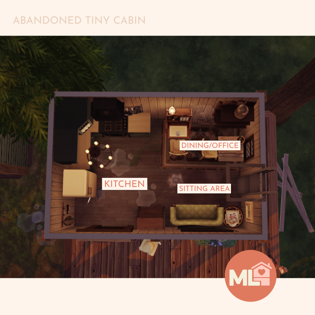 Abandoned Tiny Werewolf Cabin (No CC) - The Sims 4 Rooms / Lots ...