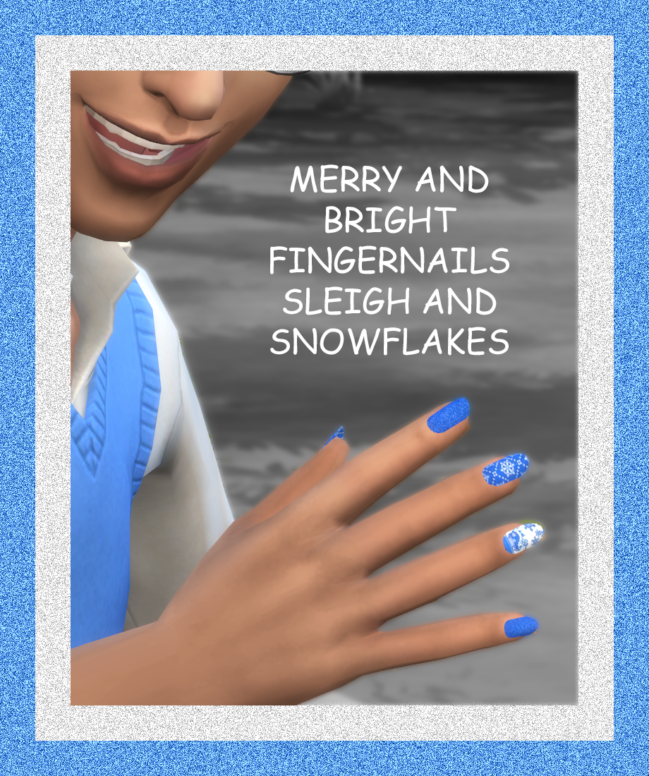 Merry and Bright Fingernails for Children - Sleigh and Snowflakes ...