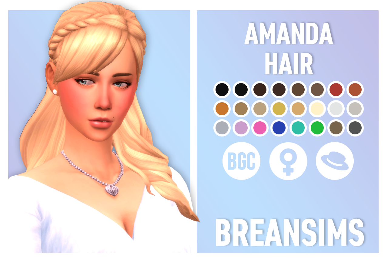 Amanda Hair by BreAnSims - The Sims 4 Create a Sim - CurseForge