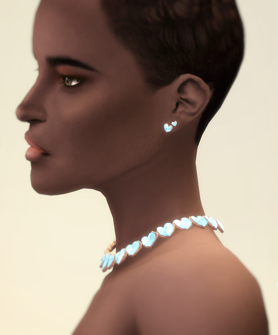 M Jewerly - VIII (Earring & Necklace Set) - The Sims 4 Create a Sim ...