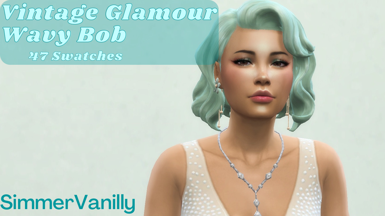 Vintage Glamour Wavy Bob Recolor - Gallery - The Sims 4 Create a Sim ...