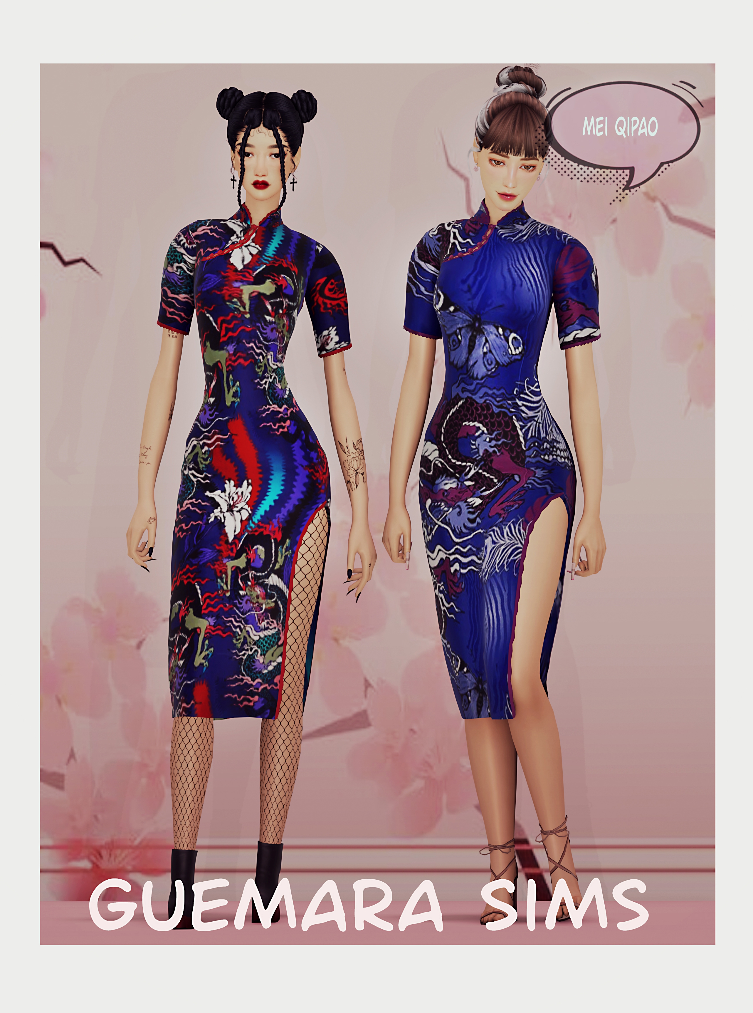 Mei qipao - The Sims 4 Create a Sim - CurseForge