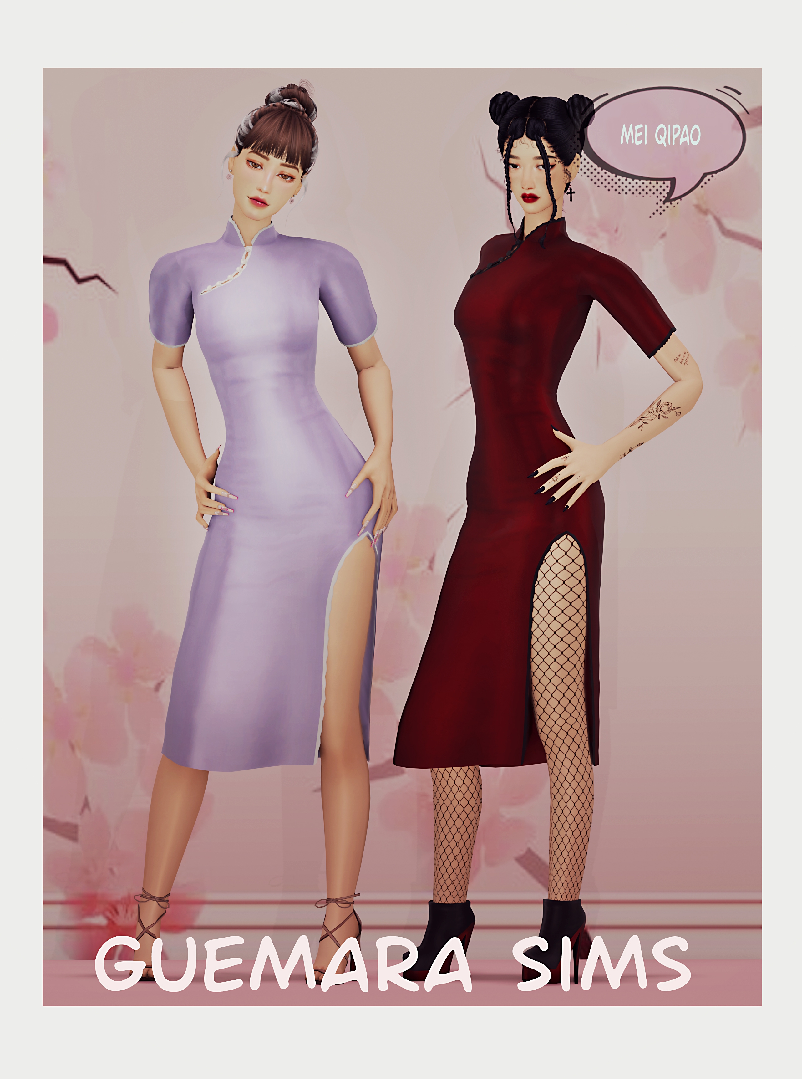 Mei qipao - The Sims 4 Create a Sim - CurseForge