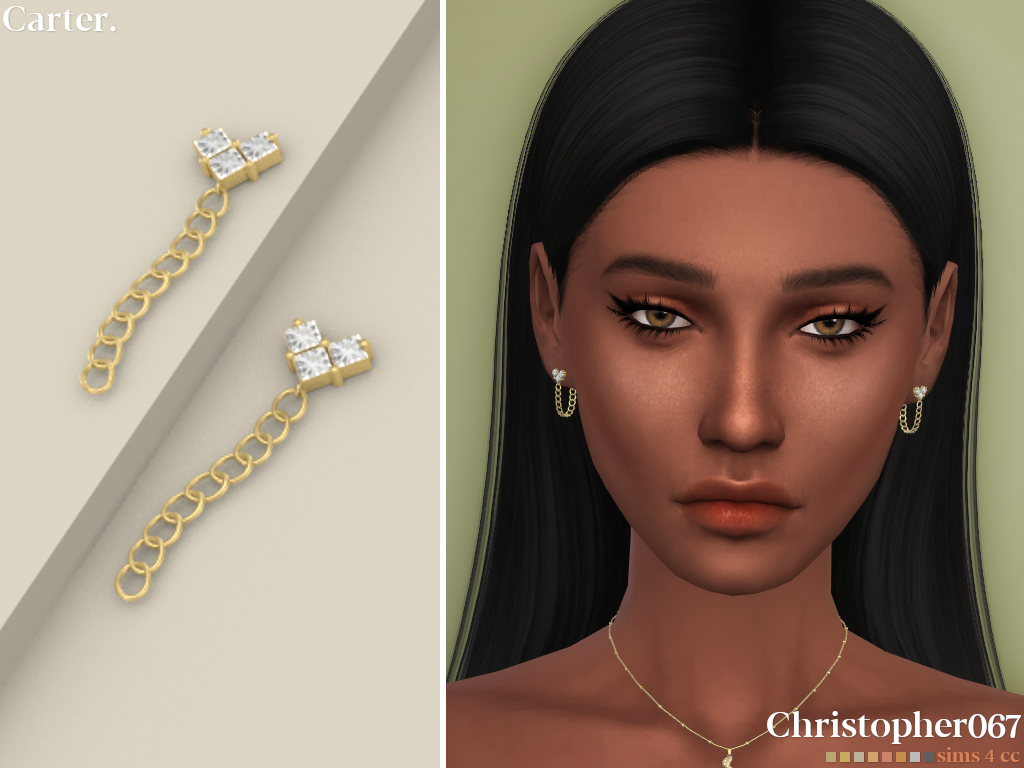 Carter Earrings - Gallery - The Sims 4 Create a Sim - CurseForge