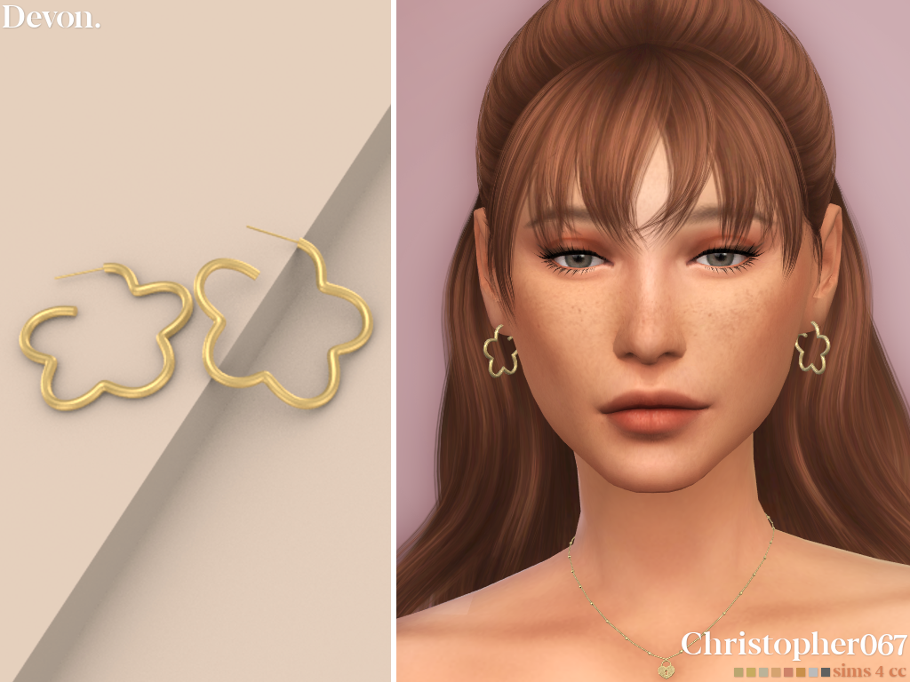 Devon Earrings - The Sims 4 Create a Sim - CurseForge