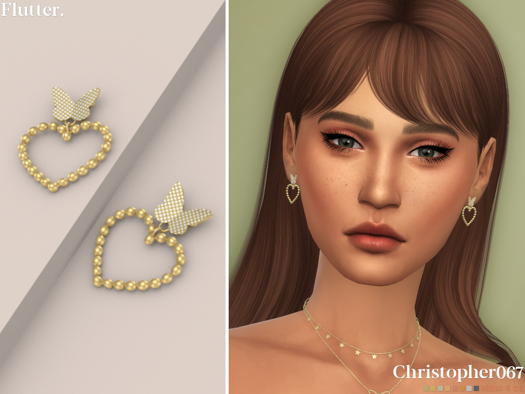 Flutter Earrings - The Sims 4 Create a Sim - CurseForge