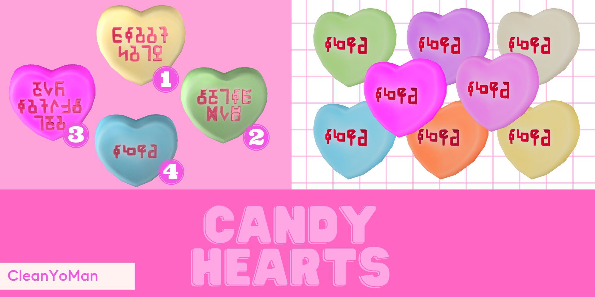 Download Candy Hearts Wall Decoration - The Sims 4 Mods - CurseForge