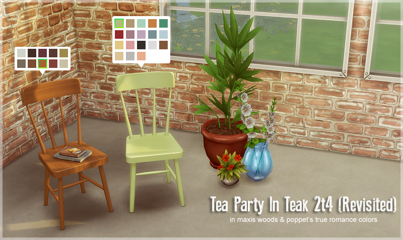 Tea Party In Teak Dining Chair - The Sims 4 Build / Buy - CurseForge