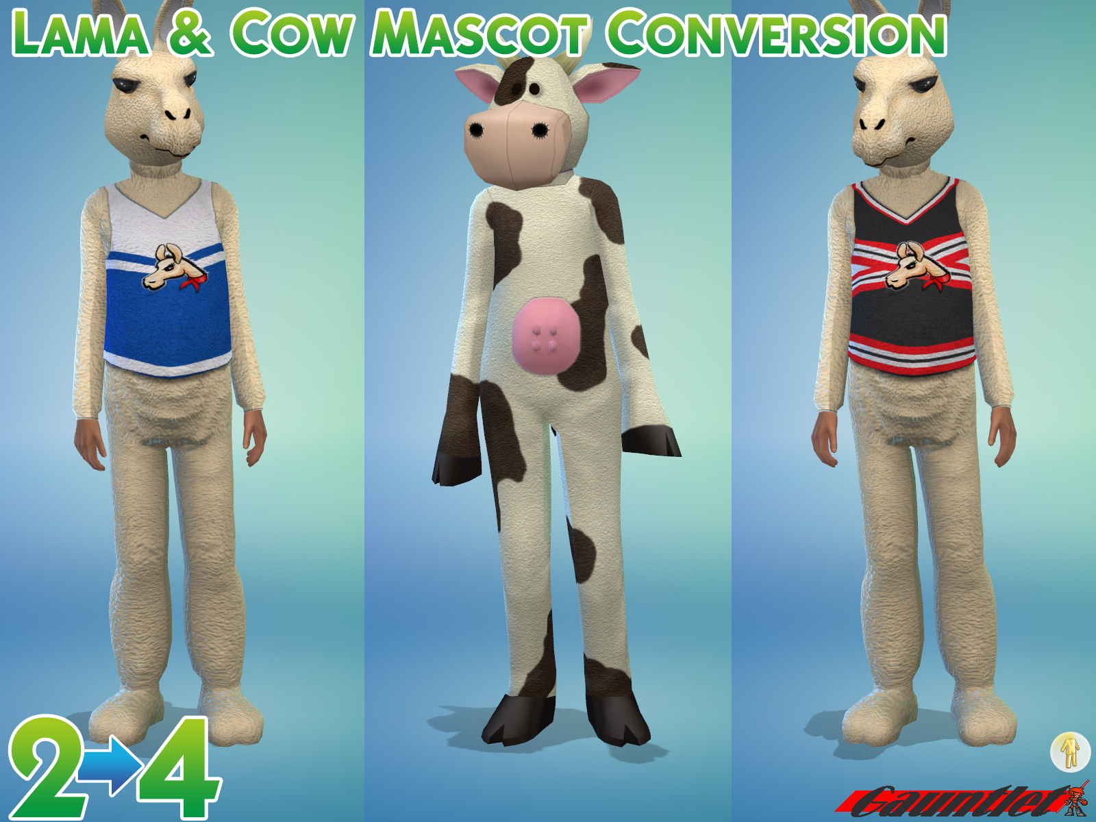 Lama and Cow Mascot - ts2 Conversion - The Sims 4 Create a Sim - CurseForge