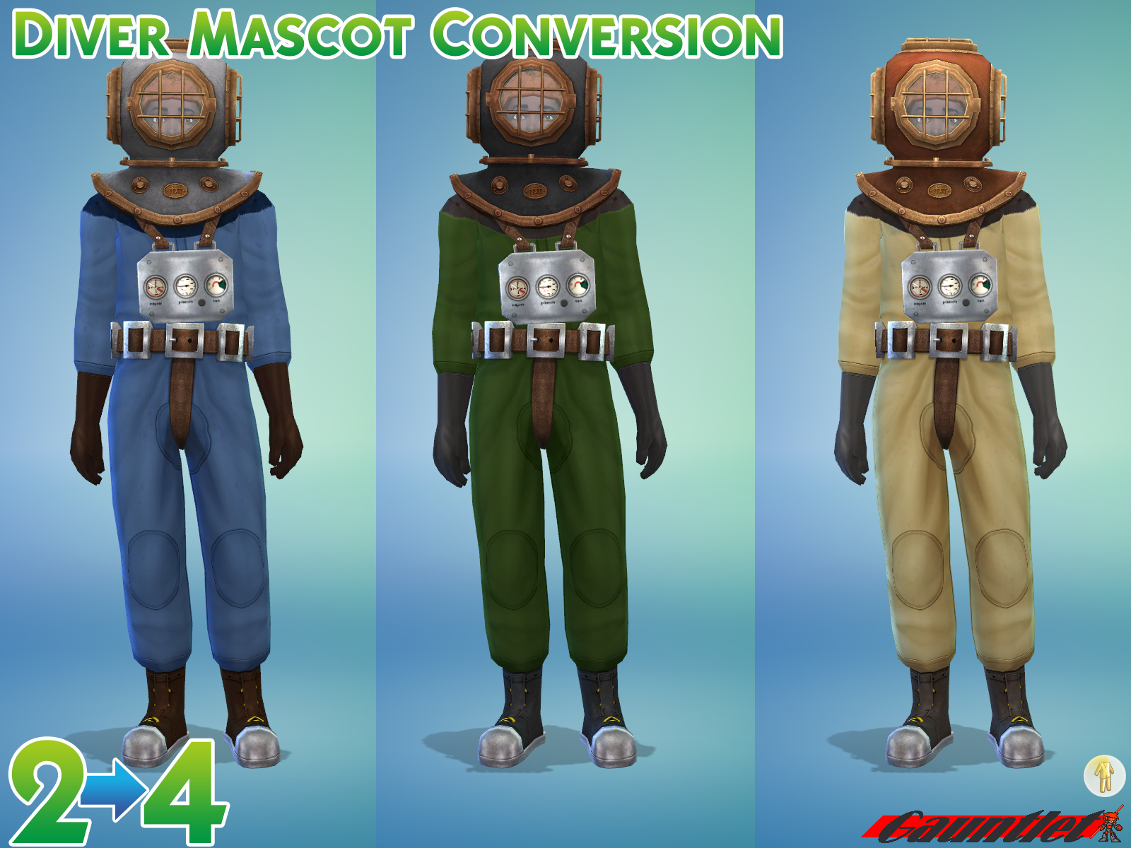 Diver Mascot - ts2 Conversion - The Sims 4 Create a Sim - CurseForge