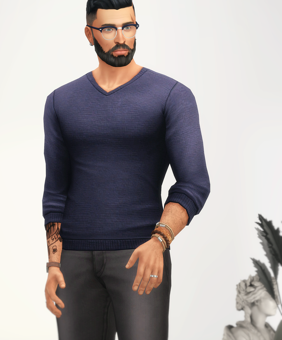 V Neck T-Shirt M - The Sims 4 Create a Sim - CurseForge