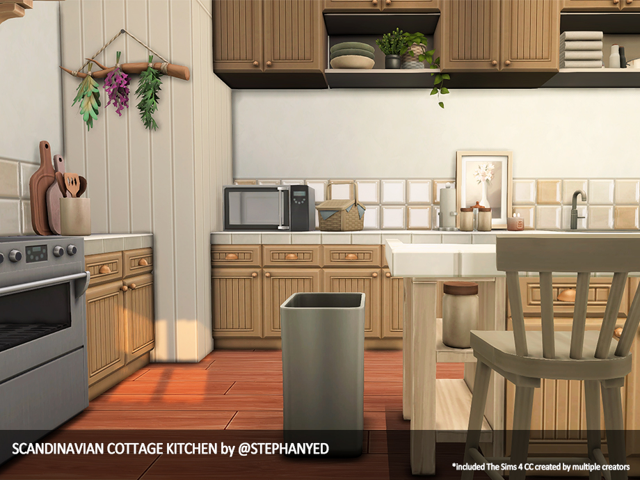 Scandinavian Cottage Kitchen - The Sims 4 Rooms / Lots - CurseForge