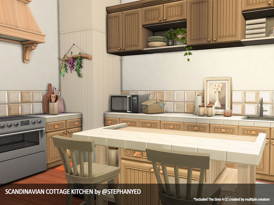 Scandinavian Cottage Kitchen - The Sims 4 Rooms / Lots - CurseForge