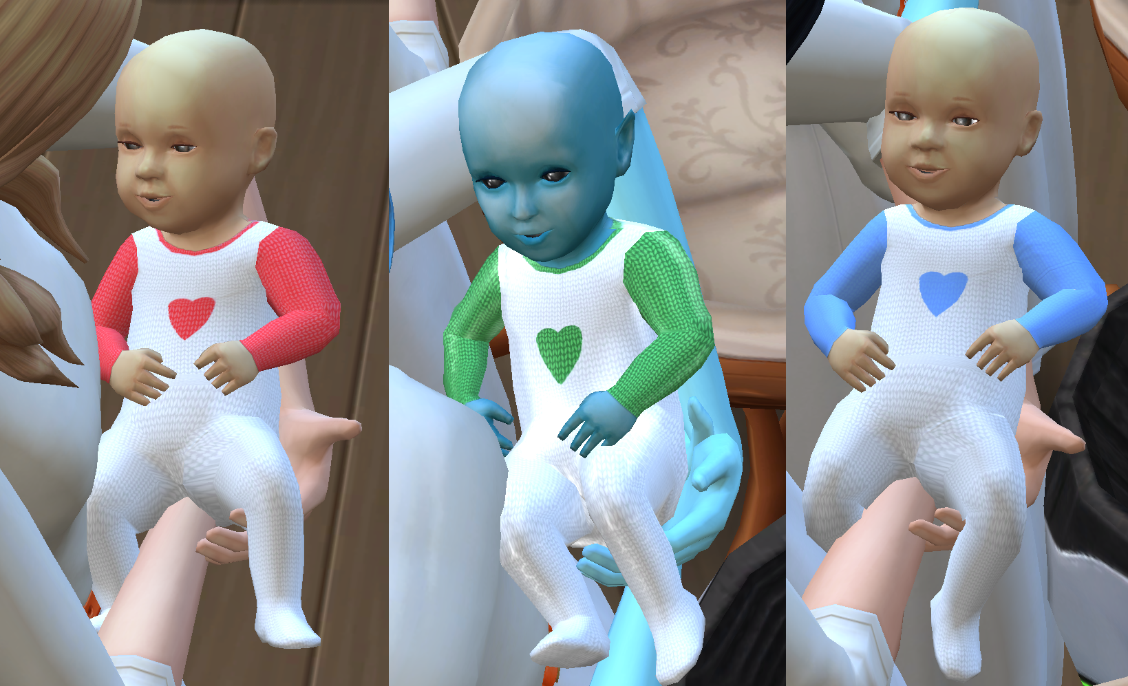 Enki heart baby outfit - The Sims 4 Mods - CurseForge