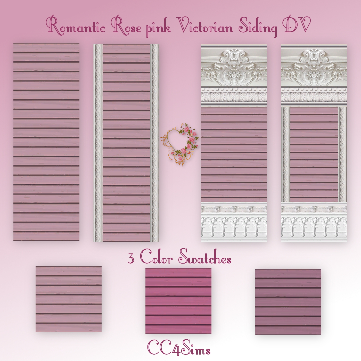Romantic Rose Pink Victorian Siding DV - The Sims 4 Build / Buy ...