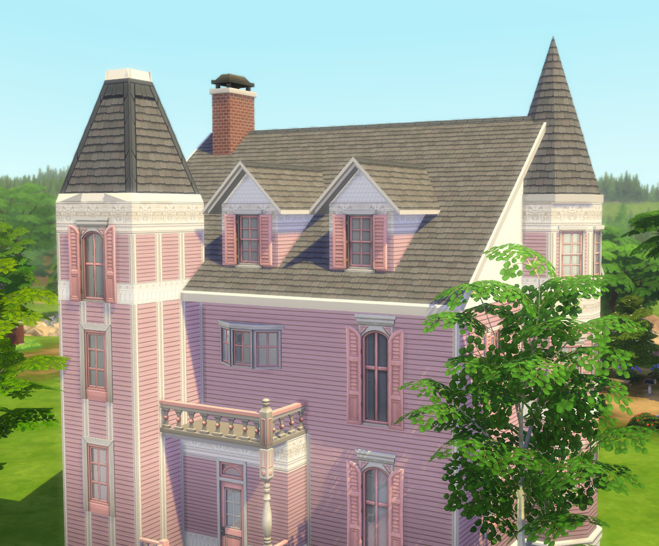Romantic Rose Pink Victorian Siding DV - The Sims 4 Build / Buy ...