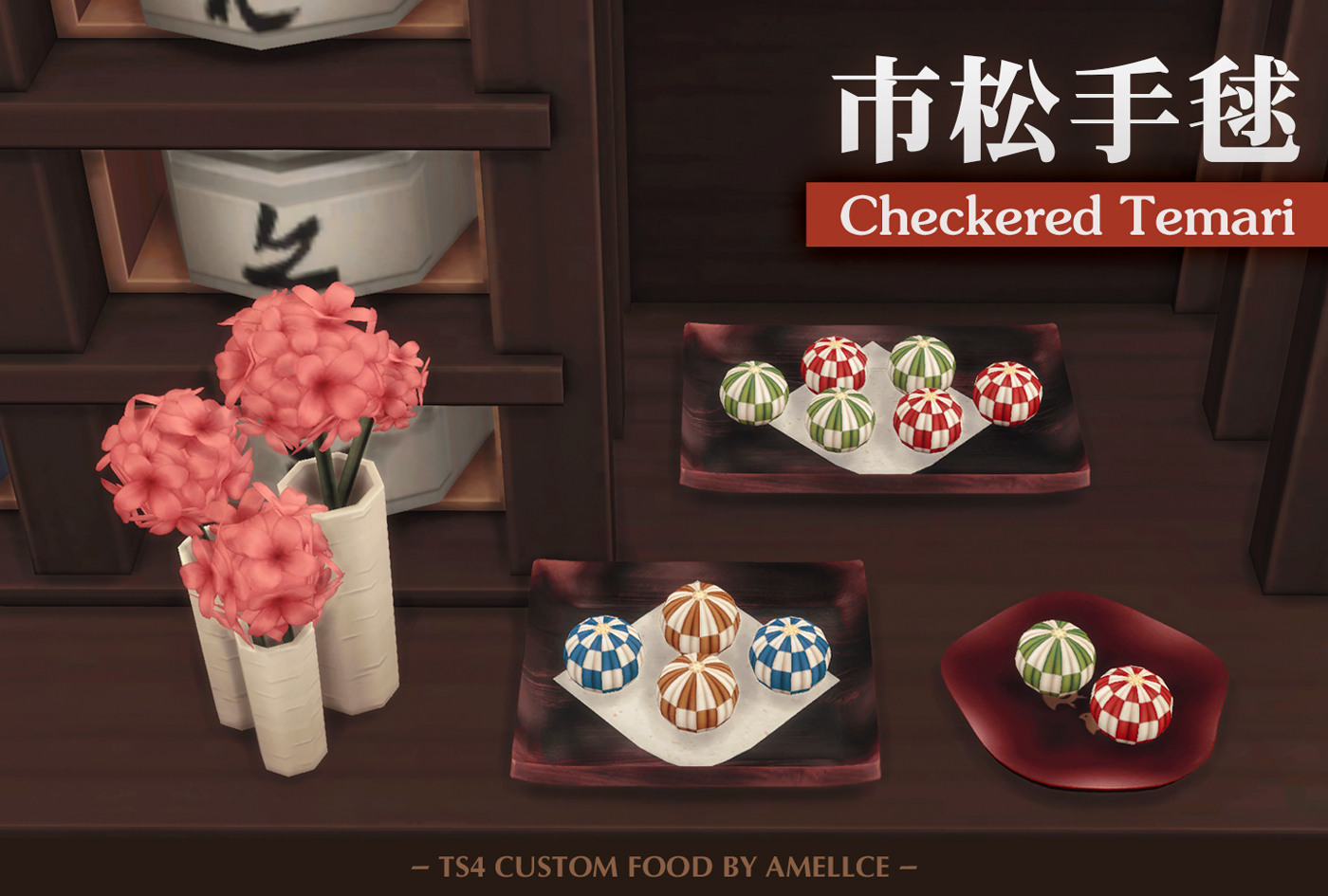 Checkered Temari Nerikiri - Akamidori - The Sims 4 Mods - CurseForge
