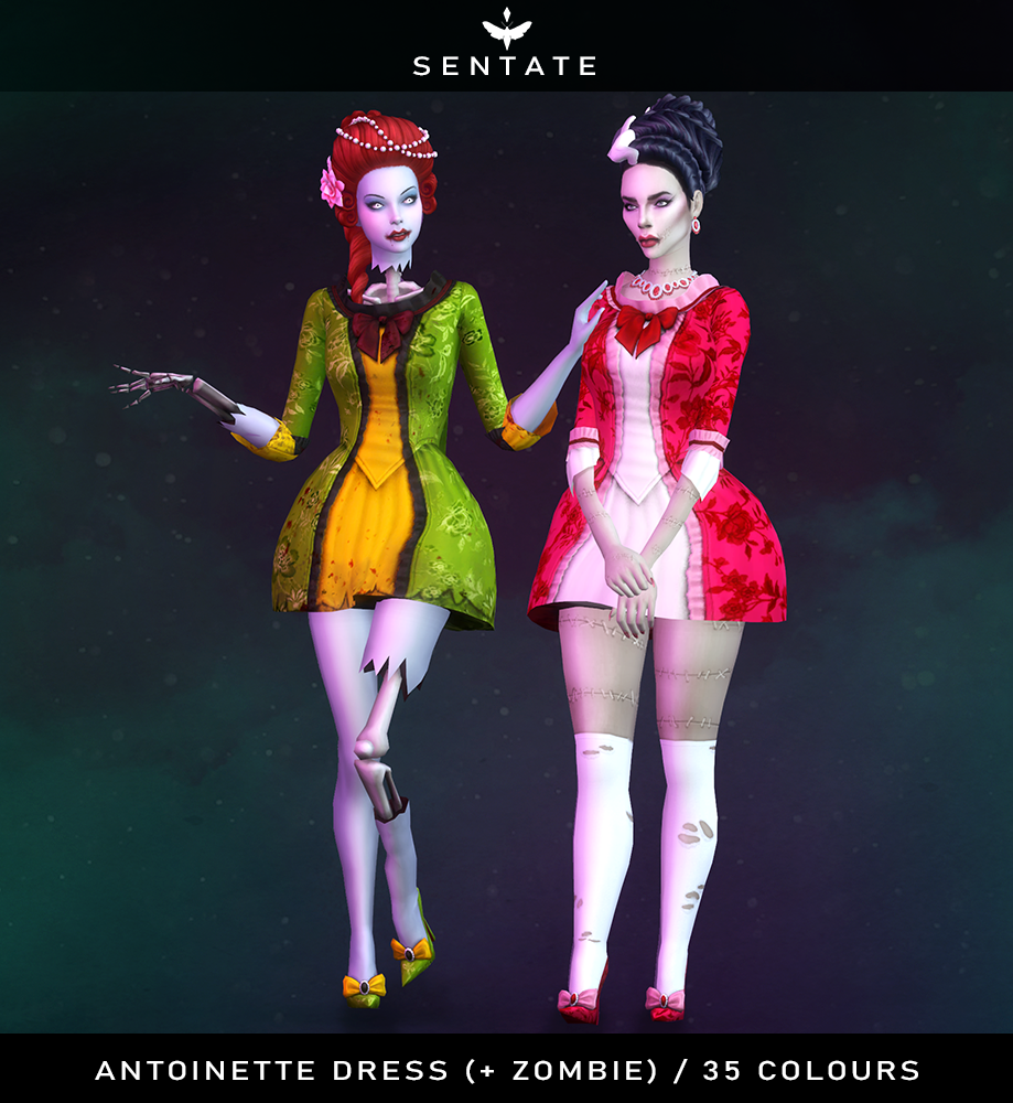 Antoinette Dress (Zombie Version) - Gallery - The Sims 4 Create a Sim ...