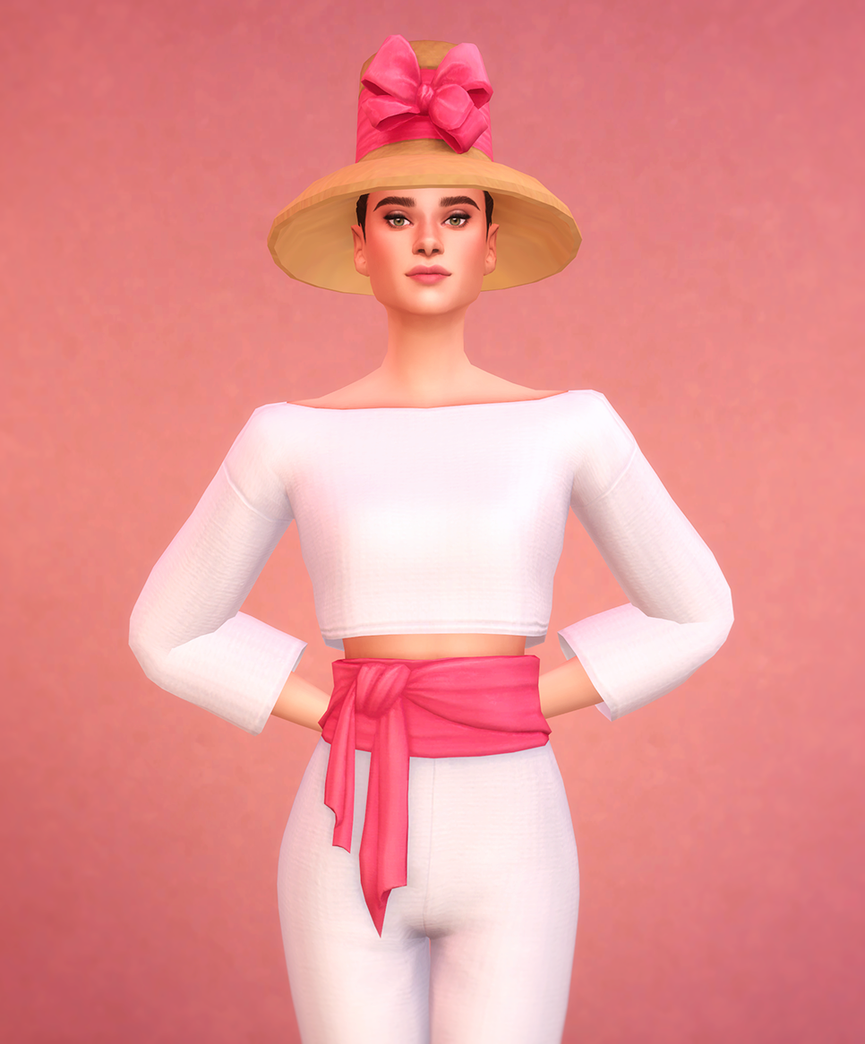 Pink Ribbon Set - For Audrey V - The Sims 4 Create a Sim - CurseForge