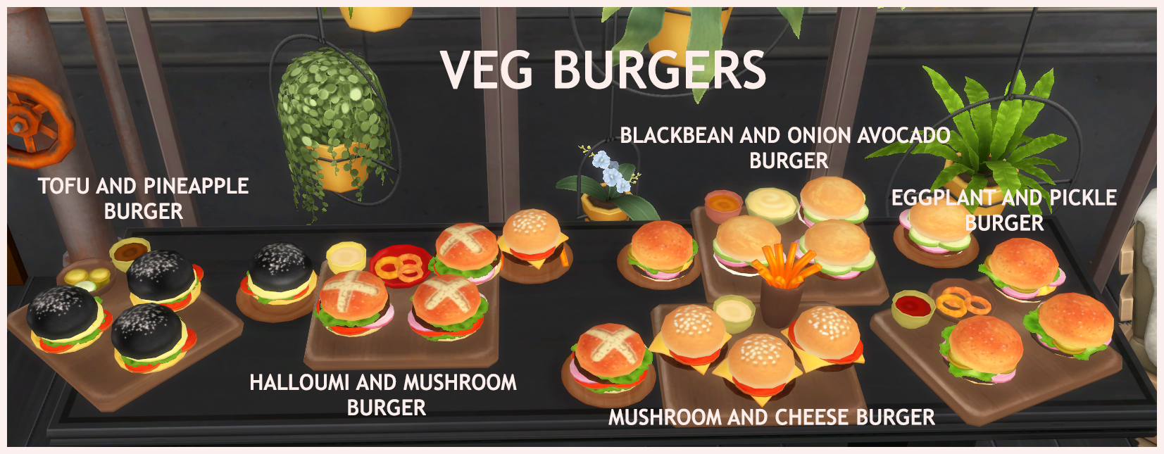 Gourmet Burger Set - The Sims 4 Mods - CurseForge