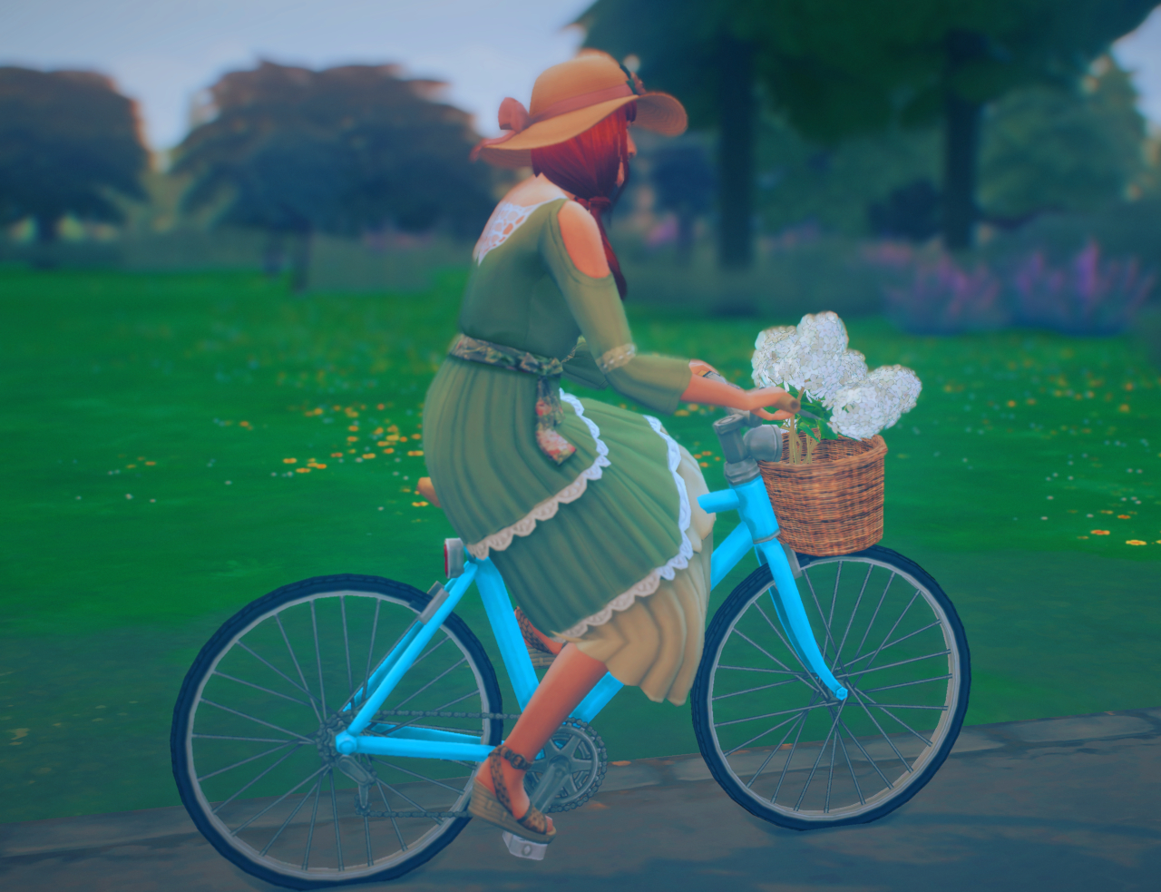 A bicycle with lilac in basket - The Sims 4 Build / Buy - CurseForge