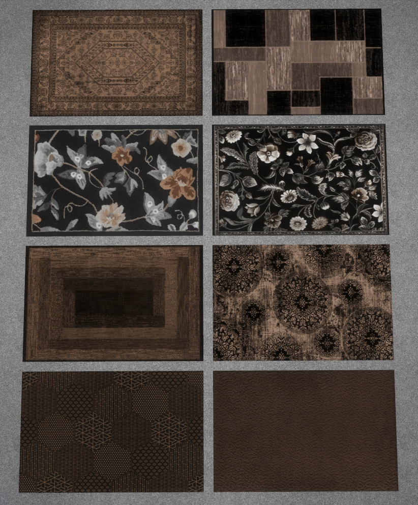 Brown is the New Black - 16 Rugs - The Sims 4 Build / Buy - CurseForge