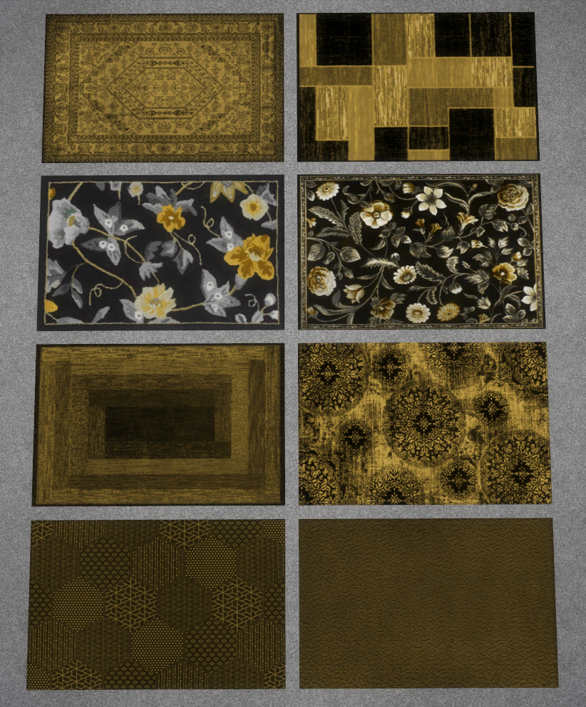 Gold is the New Black - 16 Rugs - The Sims 4 Build / Buy - CurseForge