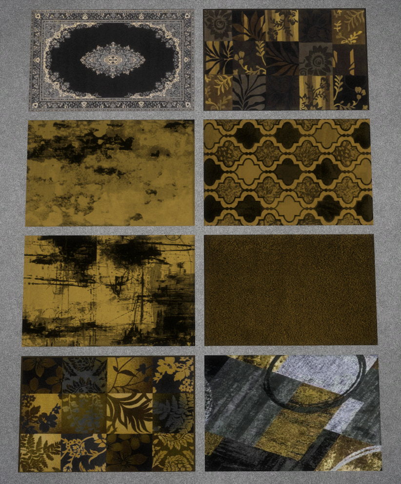 Gold is the New Black - 16 Rugs - The Sims 4 Build / Buy - CurseForge