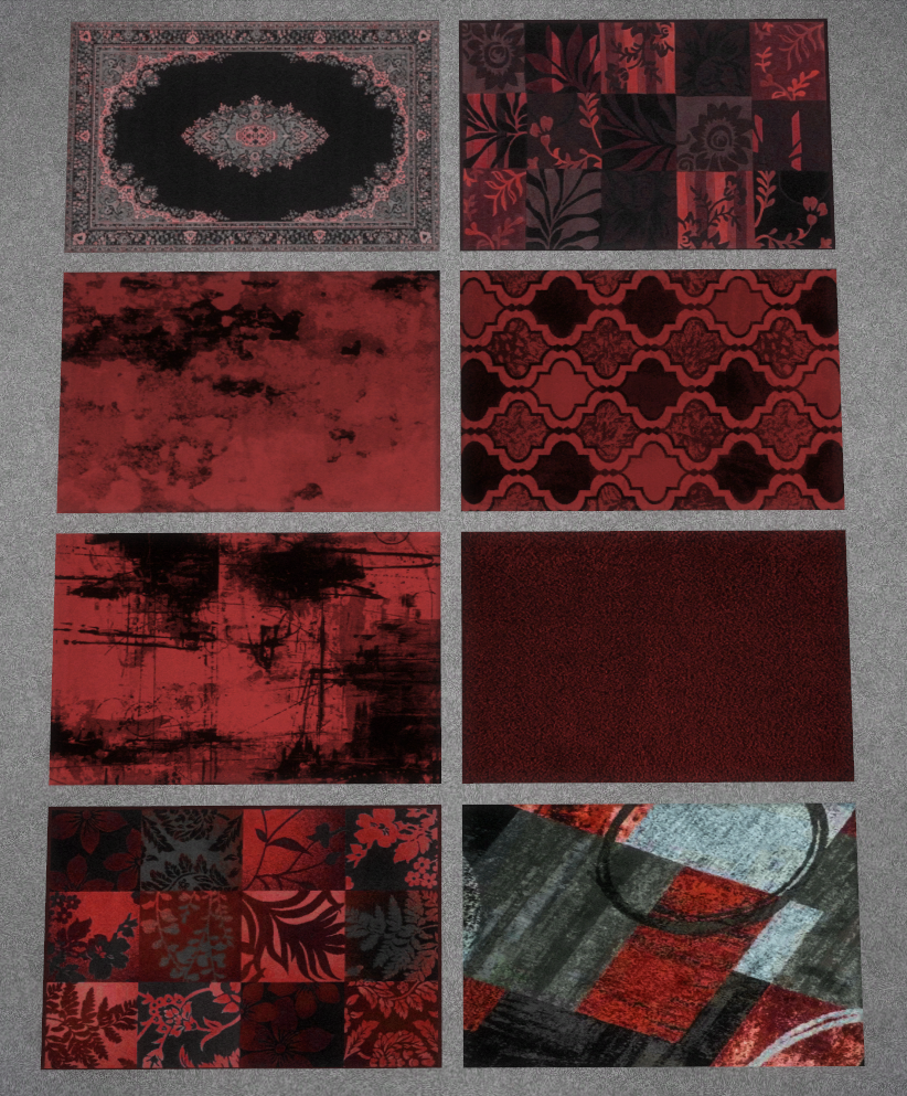 Red is the New Black - 16 Rugs - The Sims 4 Build / Buy - CurseForge