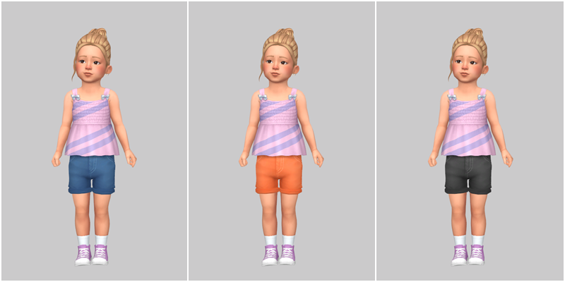 rolled shorts - toddler - The Sims 4 Create a Sim - CurseForge