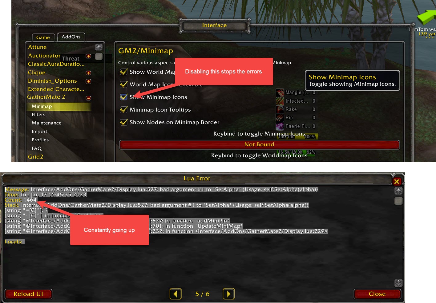 #42 1.46.3-classic LUA errors after Tuesday patch - Issues - GatherMate2 Classic - Addons ...