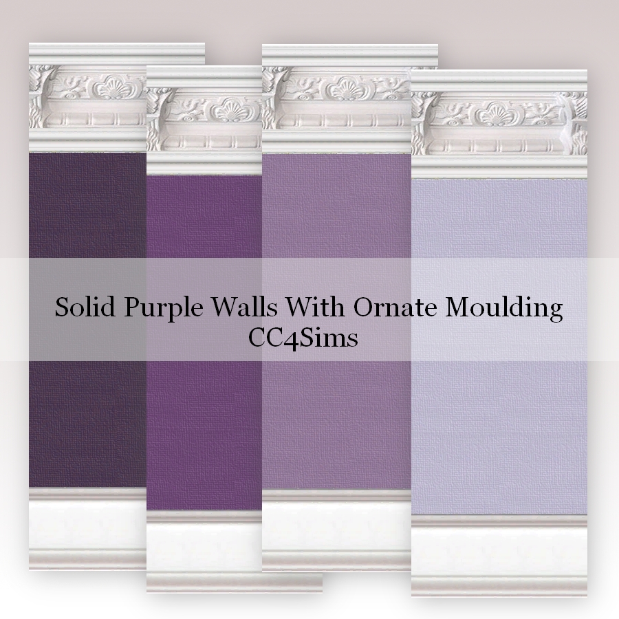 Solid Purple Walls With Ornate Molding DV - The Sims 4 Build / Buy ...