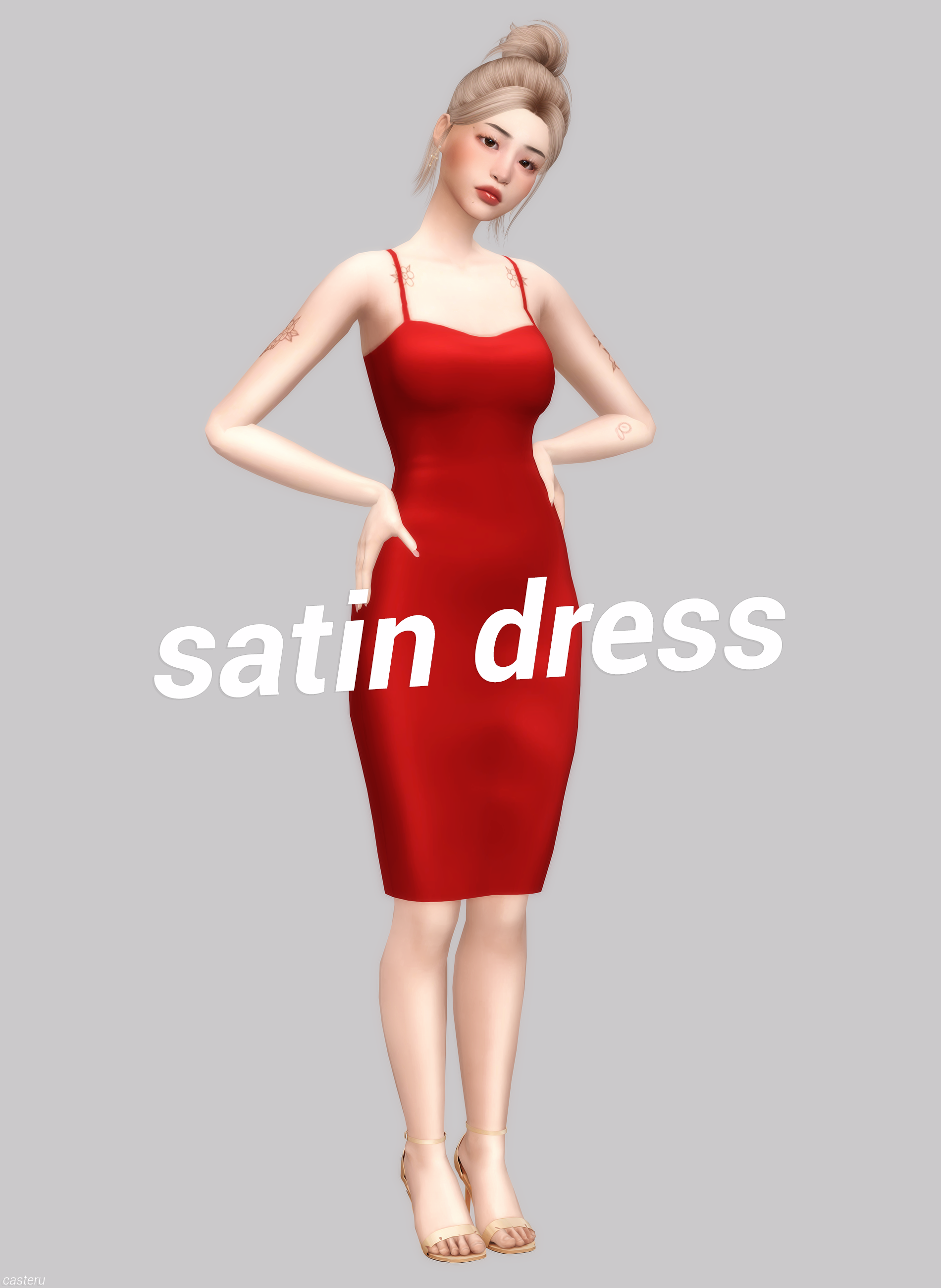 satin dress - female - The Sims 4 Create a Sim - CurseForge