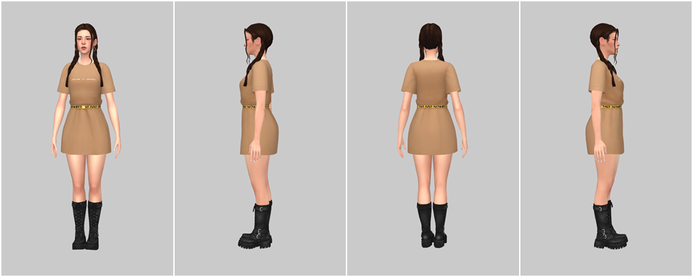belt t-shirt - female - The Sims 4 Create a Sim - CurseForge