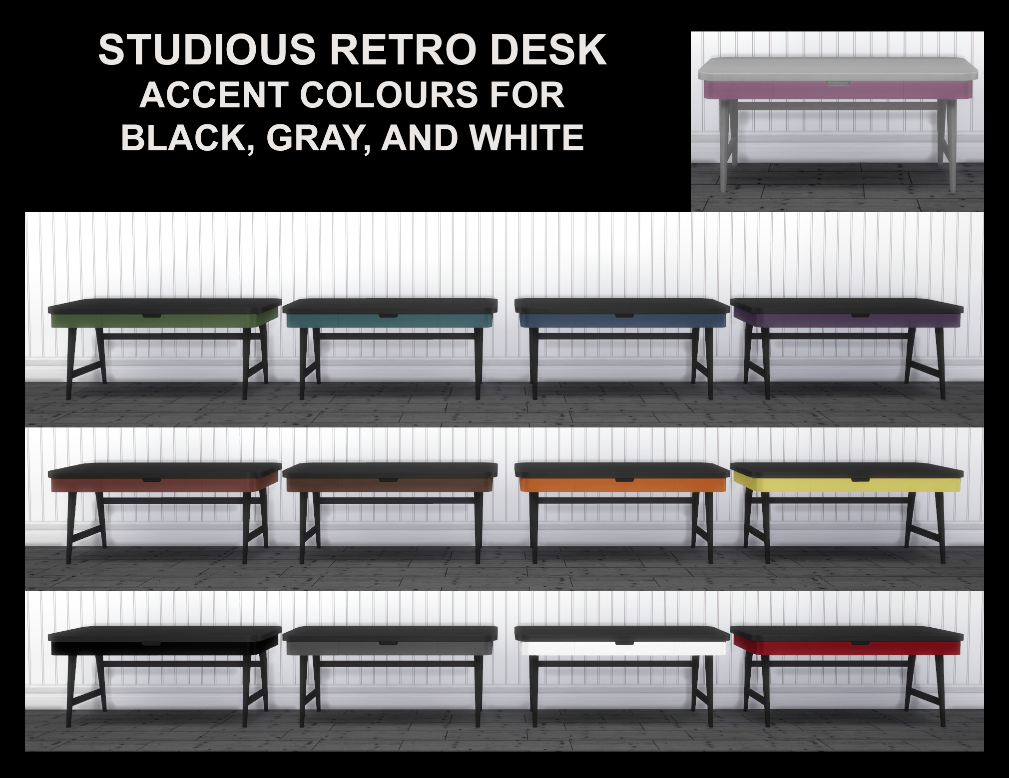 Dream Home Decorator - 4 Items Recoloured and Modified - The Sims 4 ...