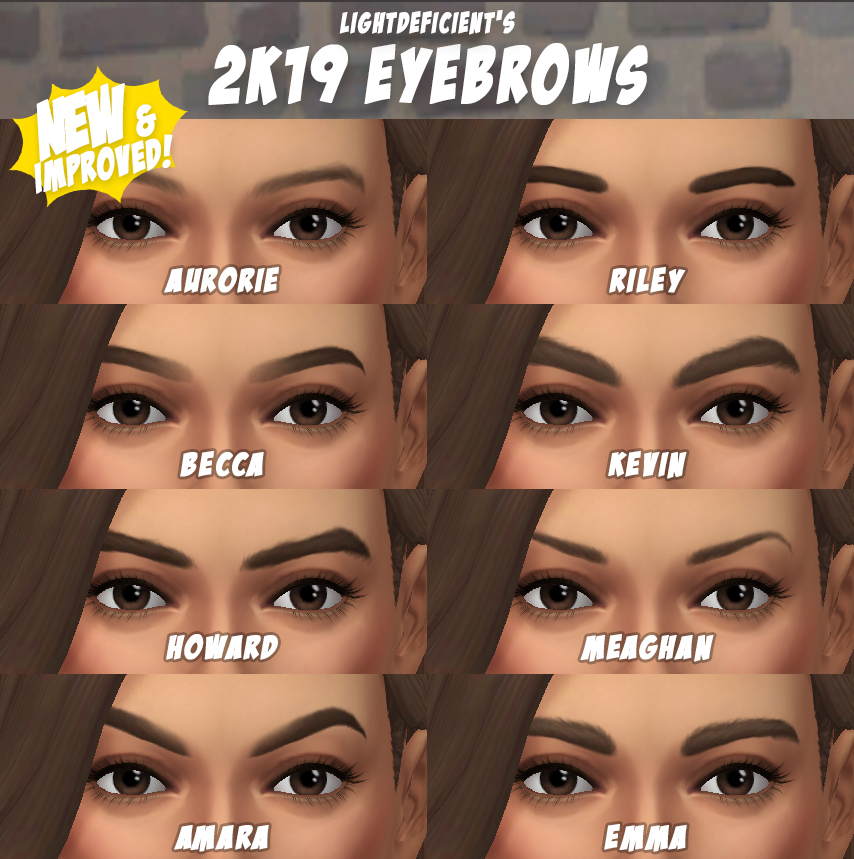Eyebrow Set 2K19 - The Sims 4 Create a Sim - CurseForge