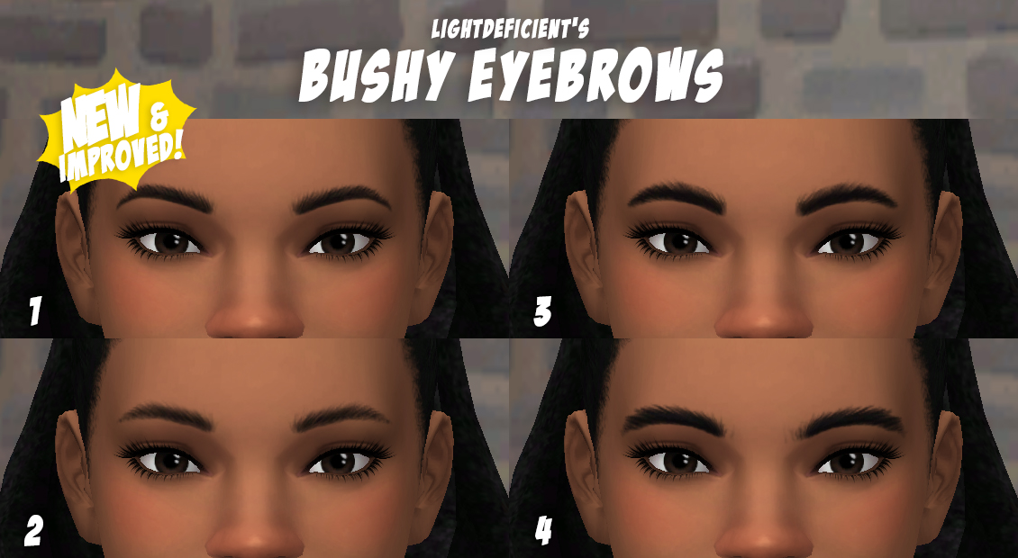 Bushy Brows Set - The Sims 4 Create a Sim - CurseForge
