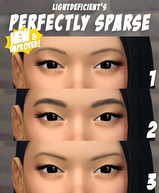Perfectly Sparse Eyebrow Trio - The Sims 4 Create a Sim - CurseForge